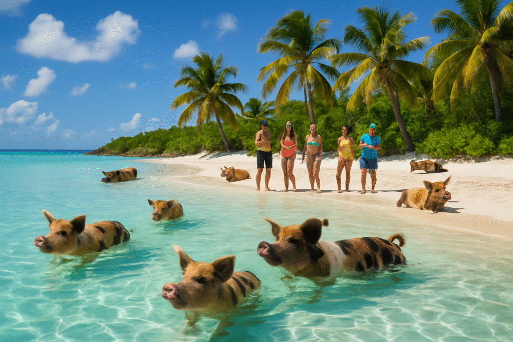 Bahamas : l'expérience inoubliable de nager avec des cochons